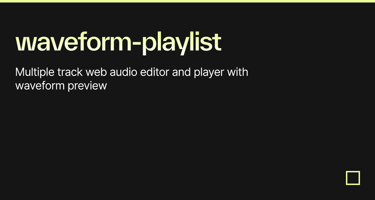 waveform-playlist - Codesandbox