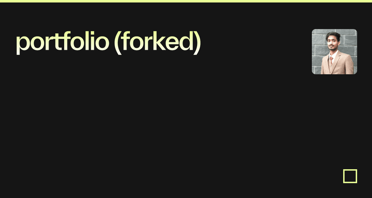 portfolio (forked) - Codesandbox