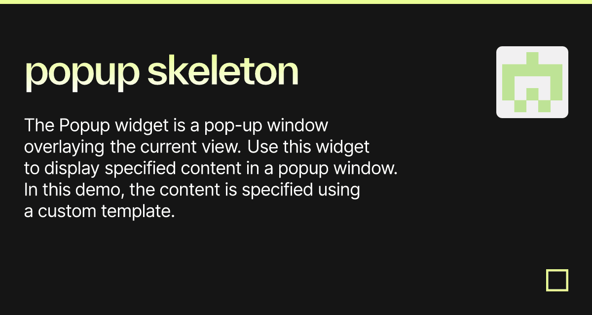 popup skeleton - Codesandbox