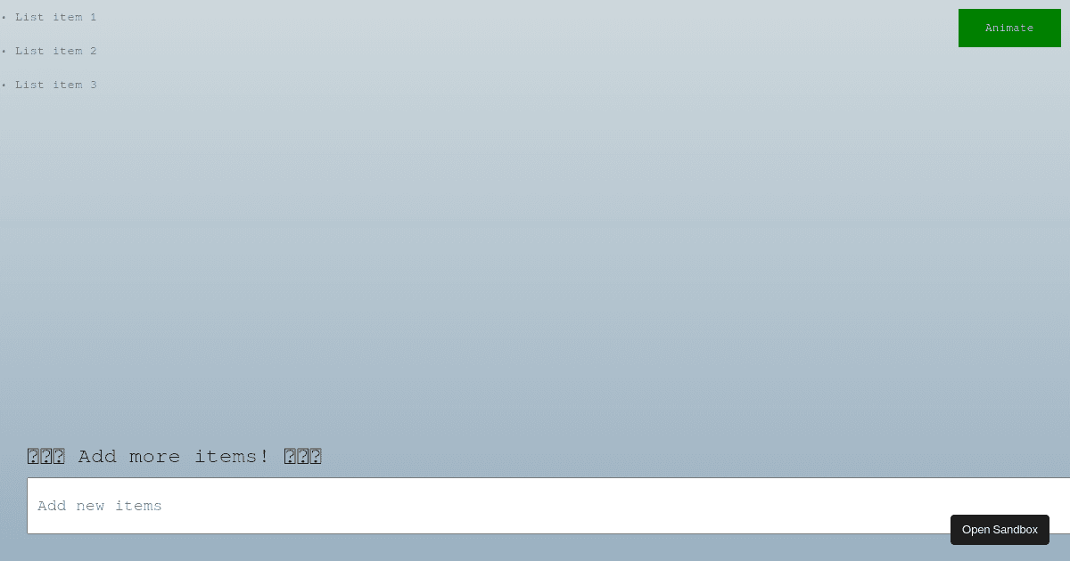 React Morph - Codesandbox