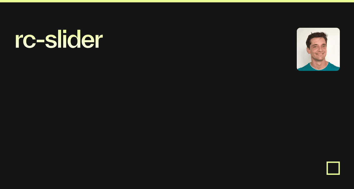 rc-slider - Codesandbox