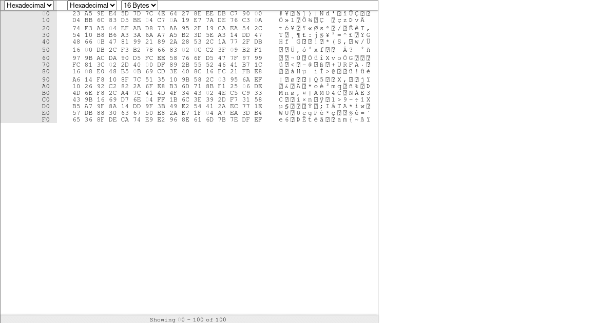 js-hex-editor (forked) - Codesandbox