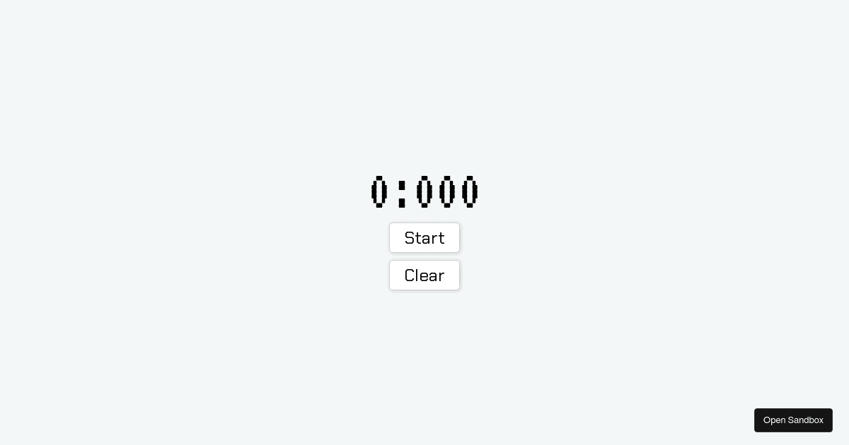 react-stopwatch - Codesandbox