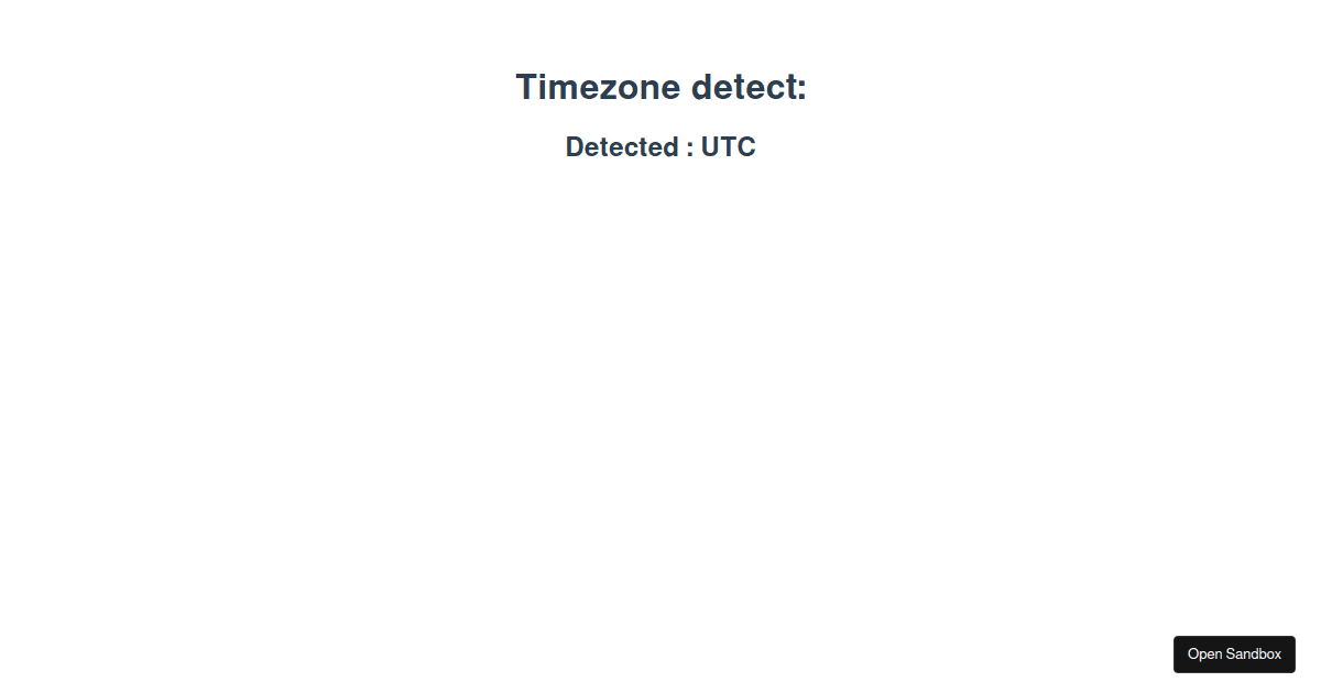 vue-detect-timezone - Codesandbox