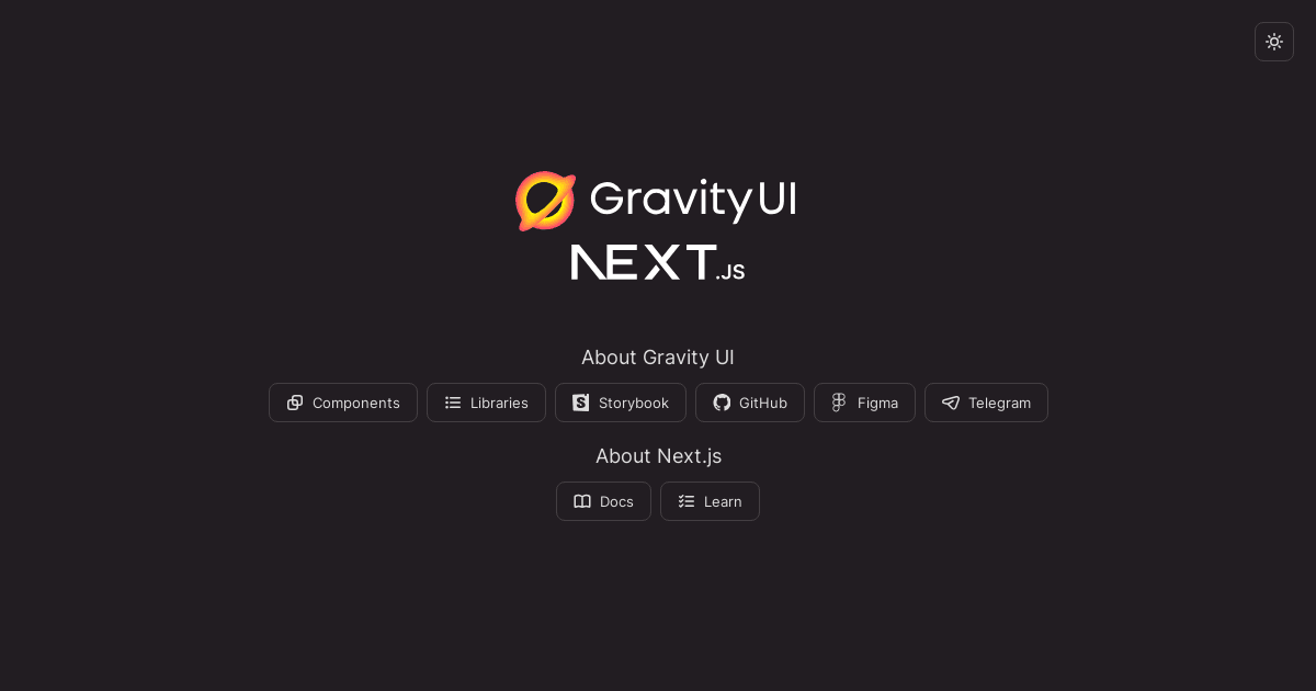 GravityUI Next.js - Codesandbox