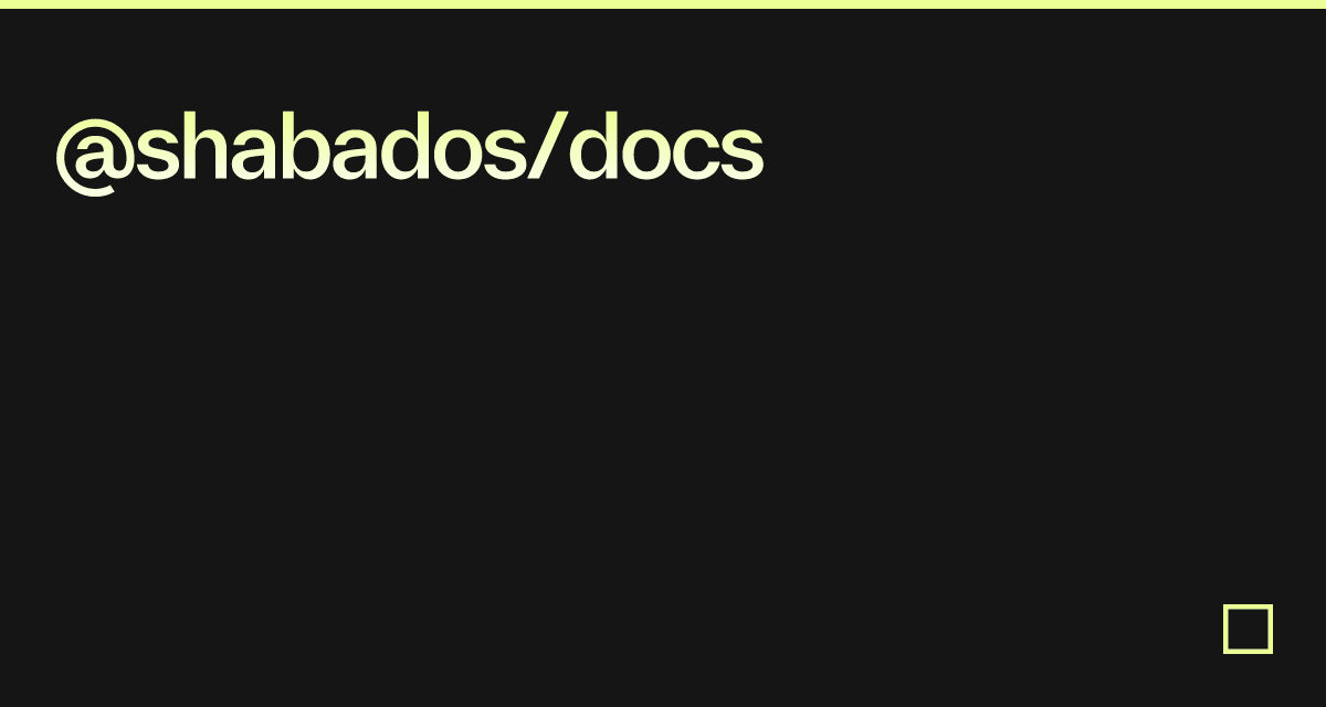@shabados/docs - Codesandbox