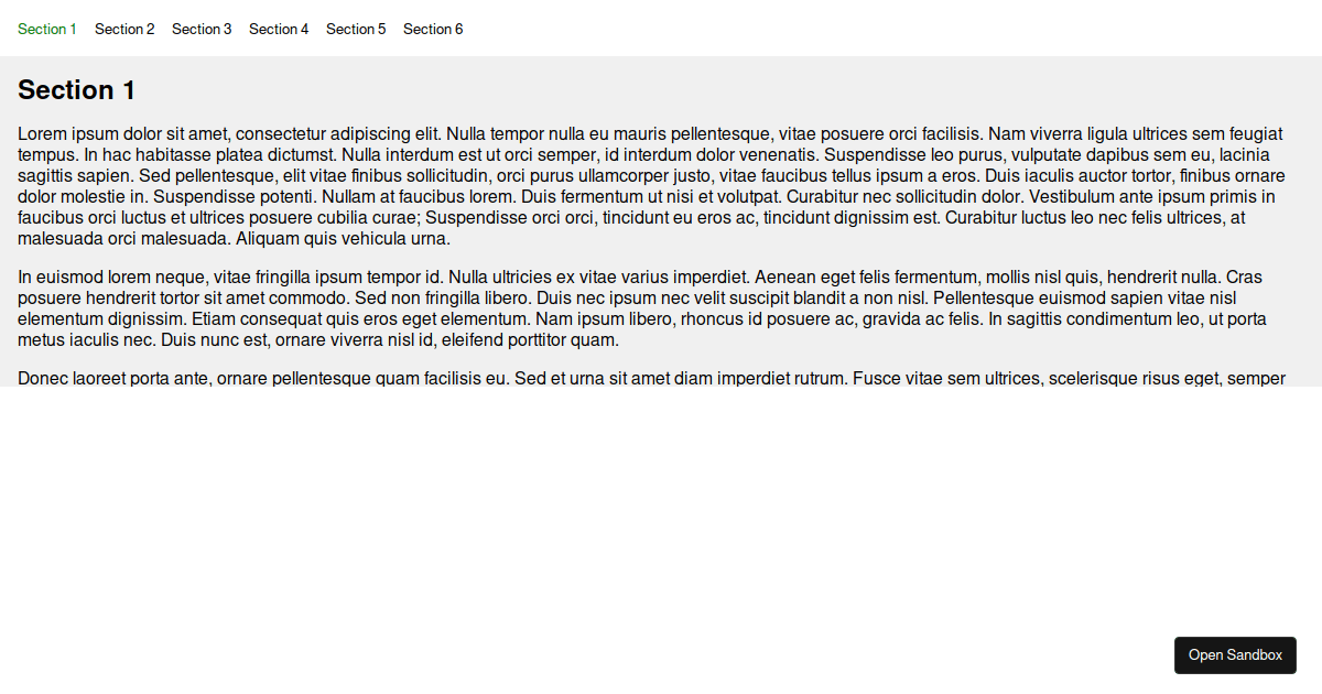 react-active-menu / Containerized (forked) - Codesandbox