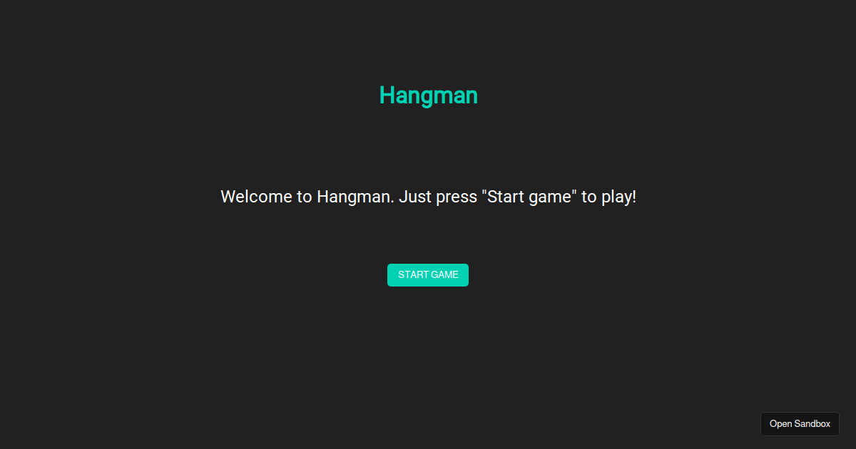 hangman - Codesandbox