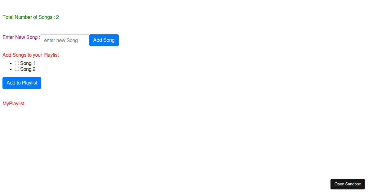 Playlist - Codesandbox