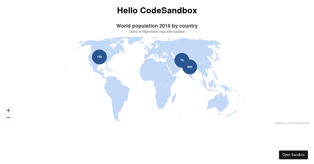 World Map Chart - Codesandbox