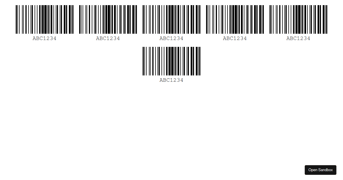 react-jsbarcode (forked) - Codesandbox