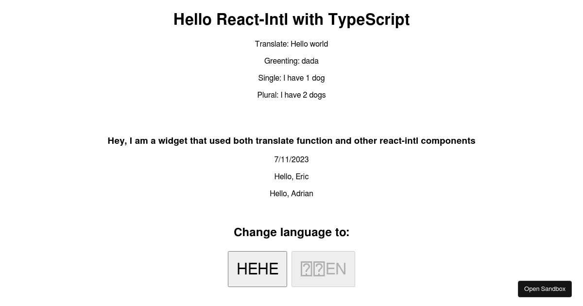 React Intl Typescript Forked Codesandbox 8466
