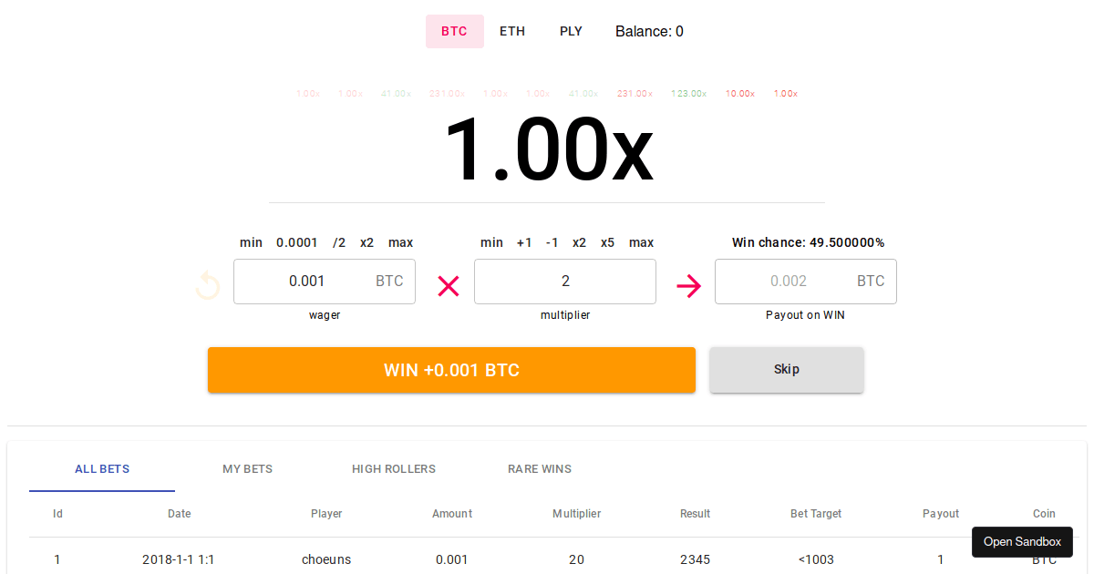 Material demo - Codesandbox