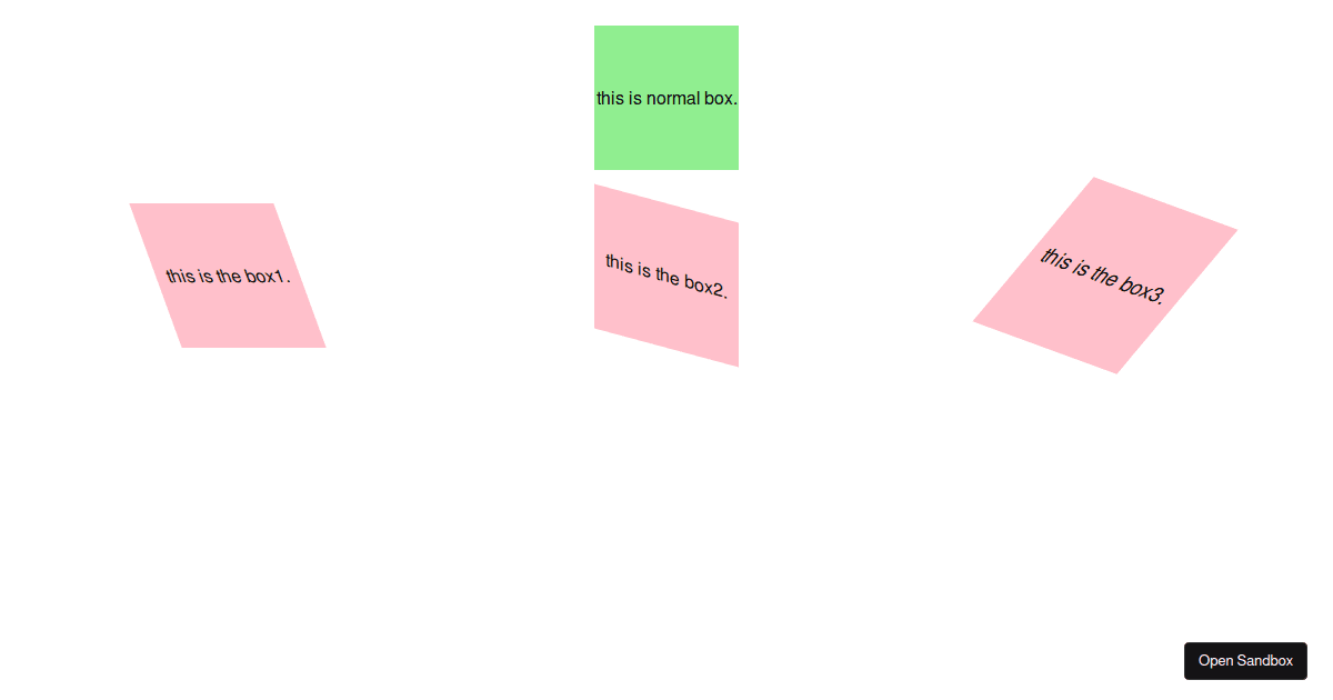 skew() - Codesandbox