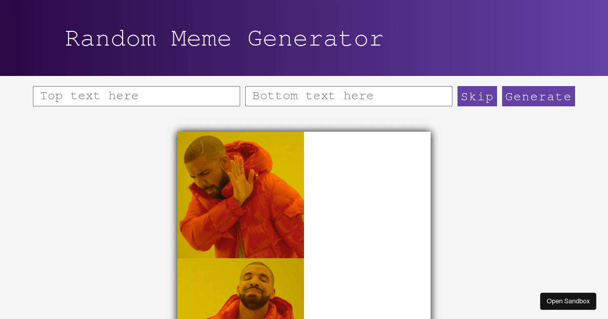 meme-generator - Codesandbox