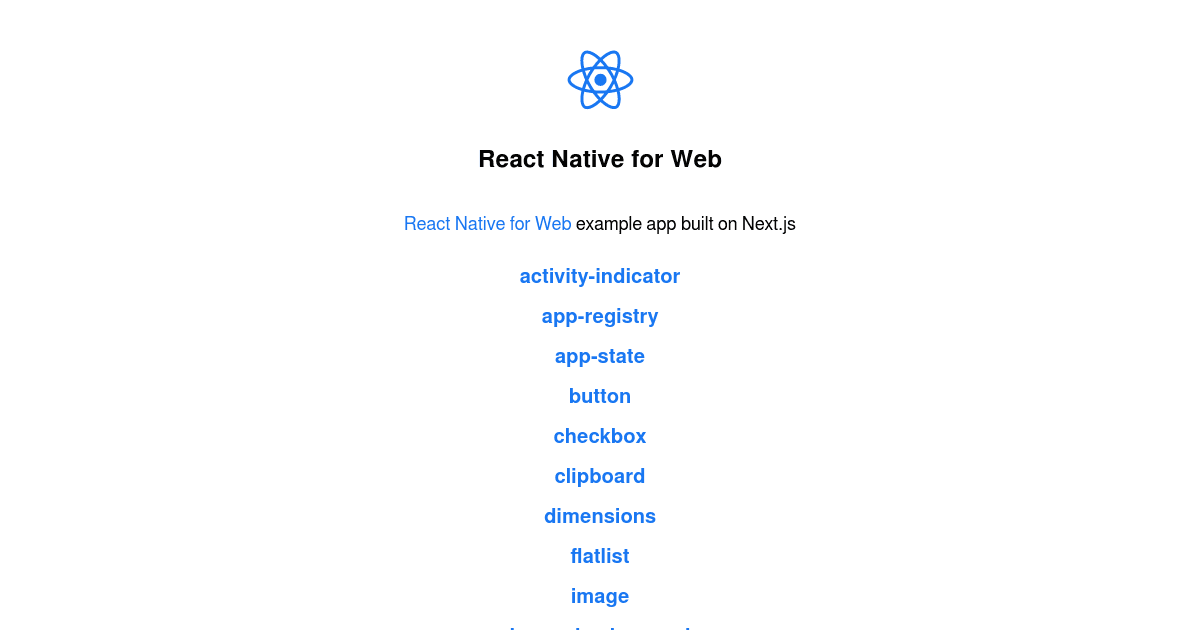 react-native-web-examples - Codesandbox
