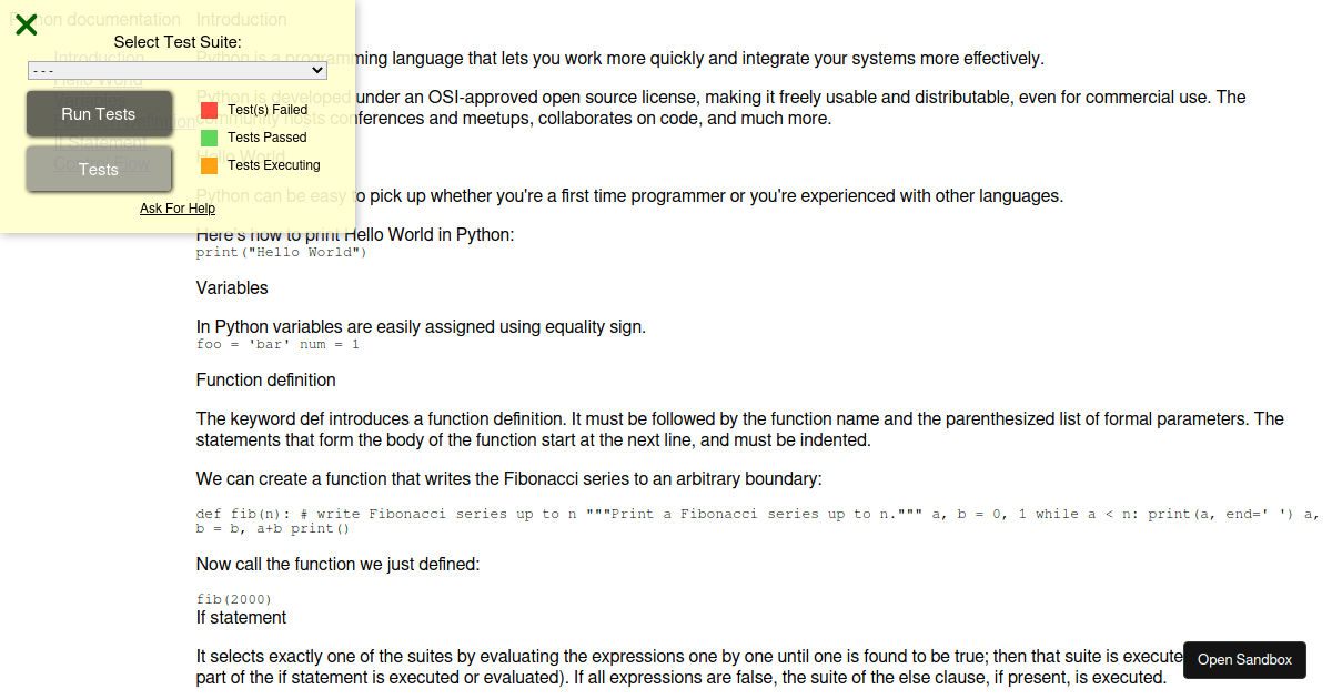Technical Documentation Page - Codesandbox Technical Documentation Page - Codesandbox