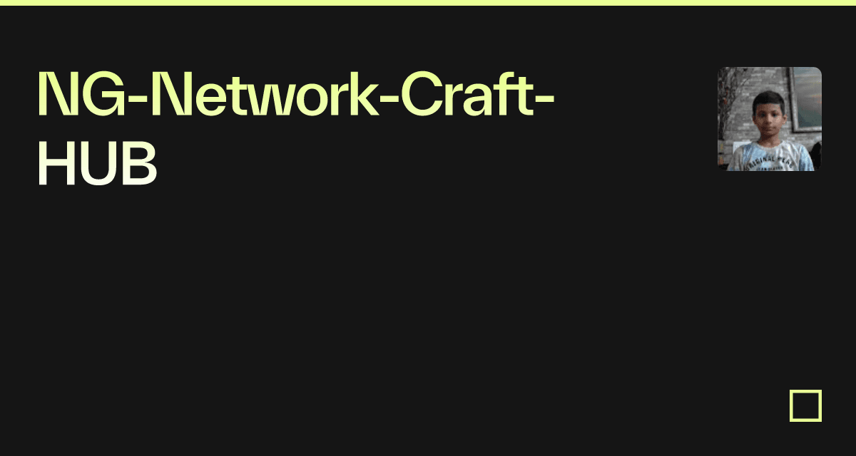NG-Network-Craft-HUB - Codesandbox