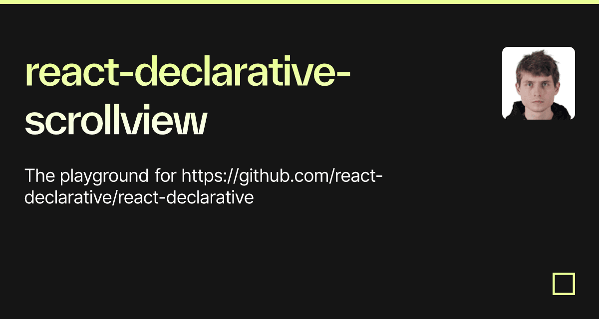 React Declarative Scrollview Codesandbox