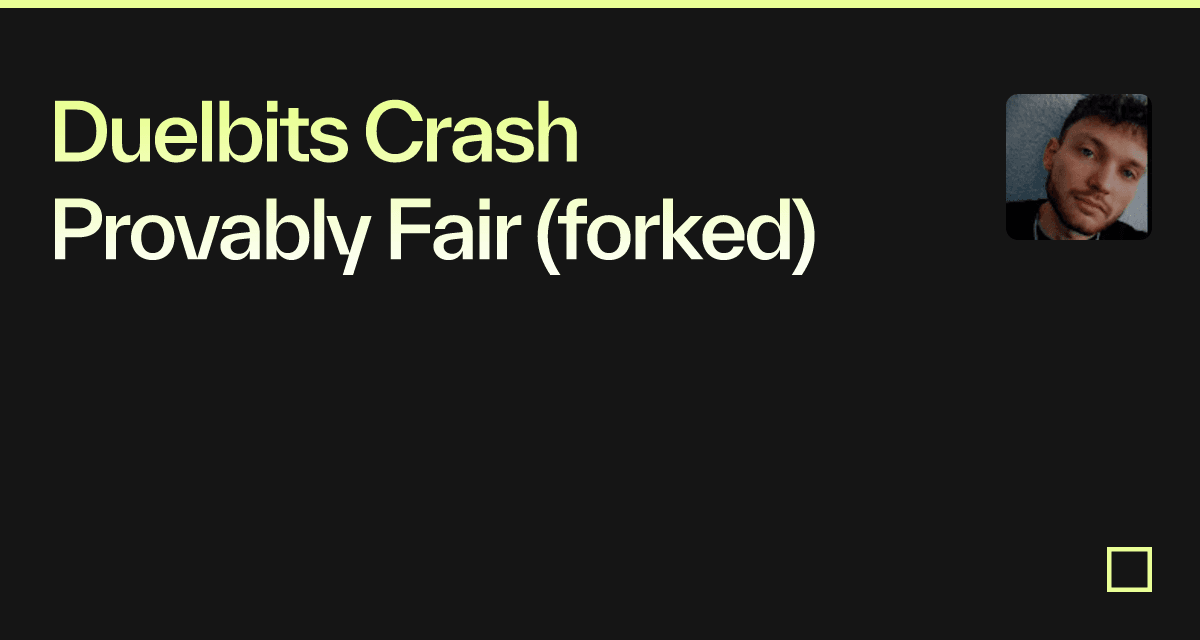 Duelbits Crash Provably Fair (forked) - Codesandbox