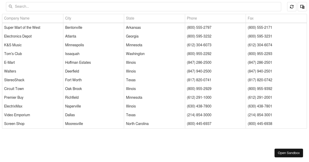 Simple Array Devextreme Data Grid Forked Codesandbox