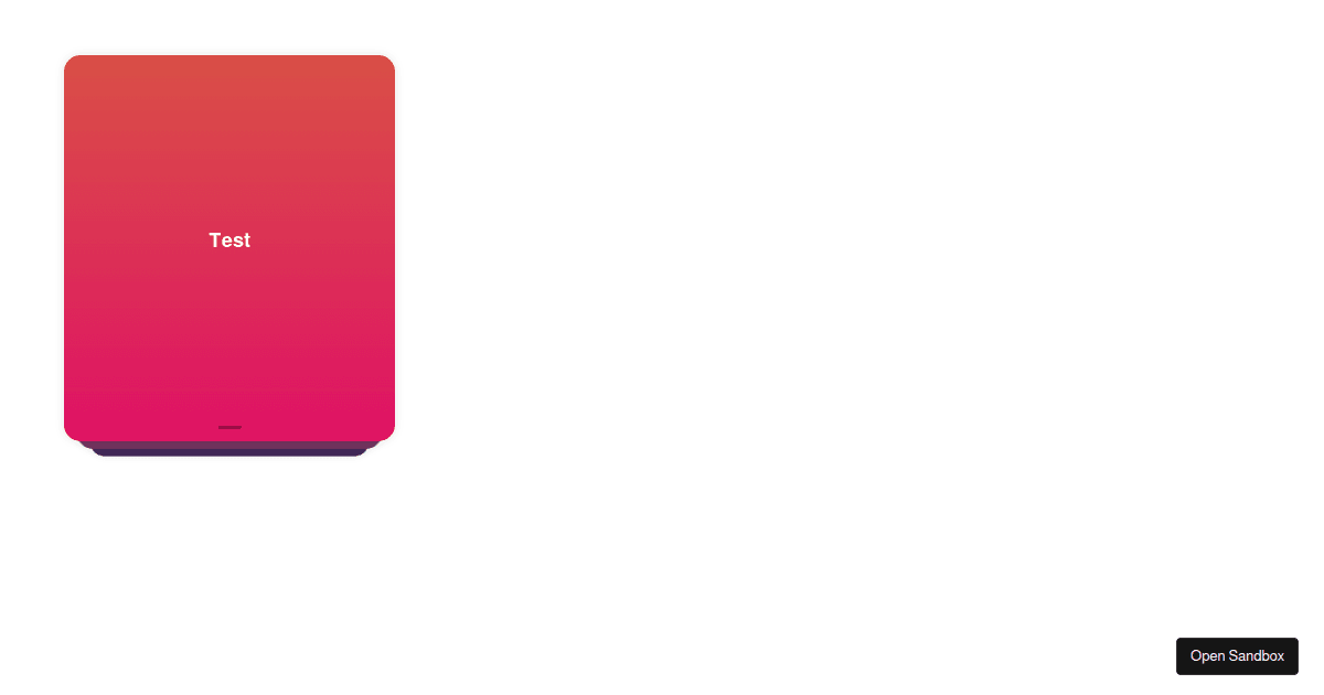 Swipeable cards - Codesandbox