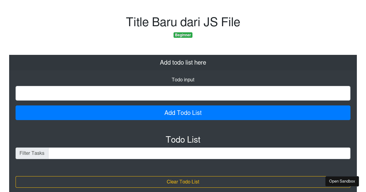 latihan-javascript - Codesandbox