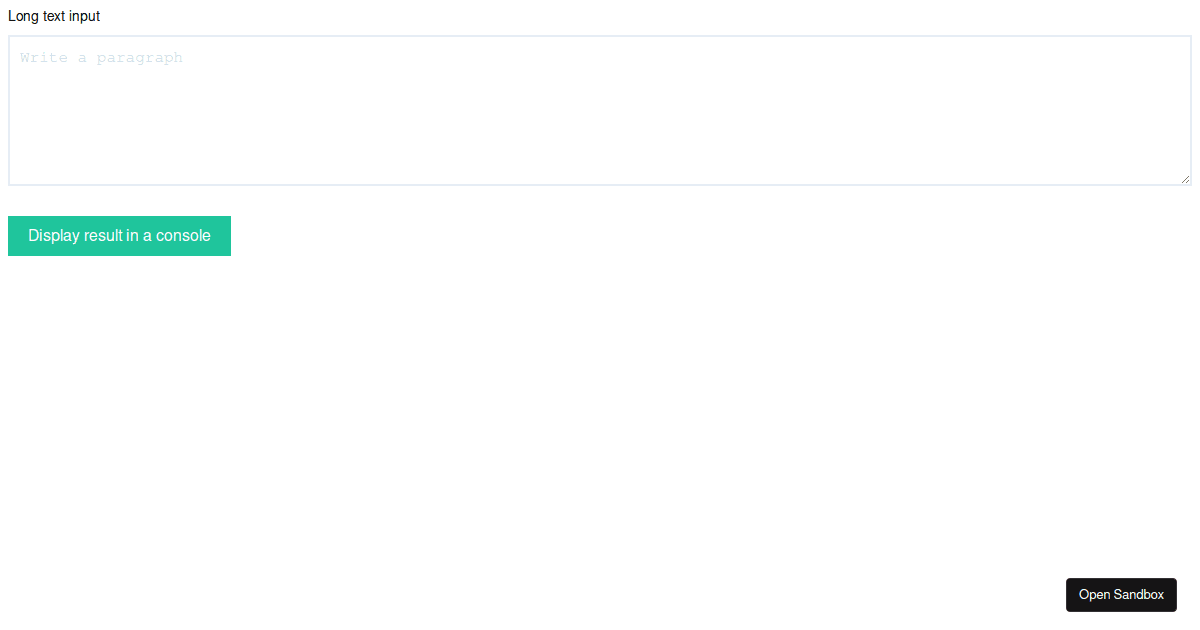RFC - TextArea - Codesandbox