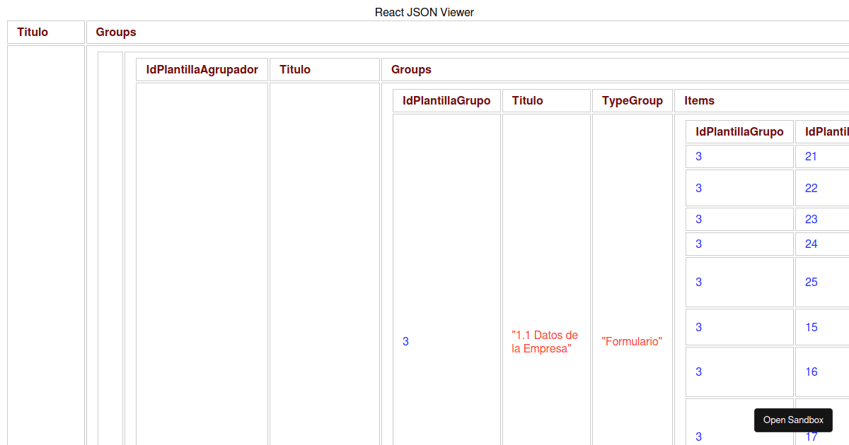 React Json Viewer Demo Forked Codesandbox