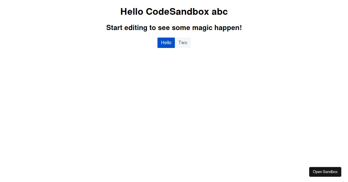 Try create react app - Codesandbox
