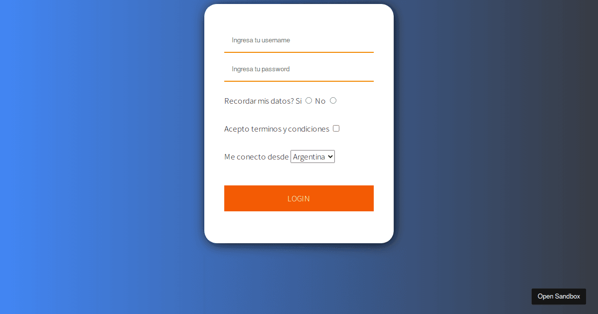 login-card - Codesandbox