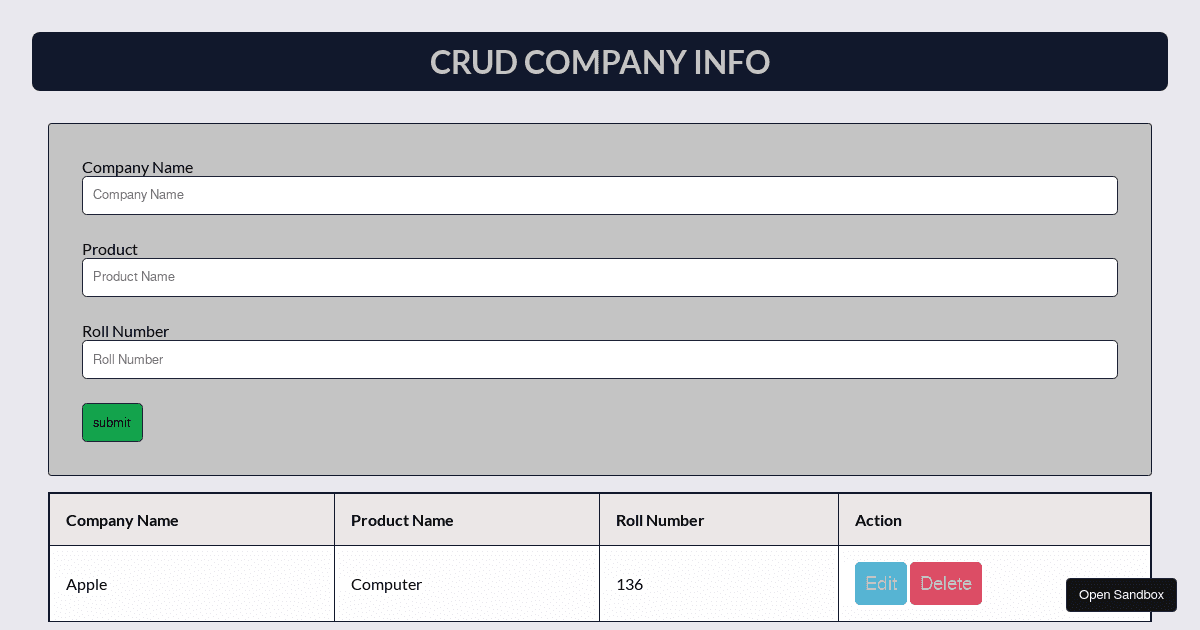 crud-vanilla-javascript - Codesandbox crud-vanilla-javascript - Codesandbox
