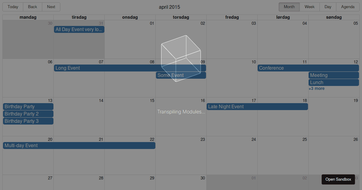 React-Big-Calendar Example (forked) - Codesandbox