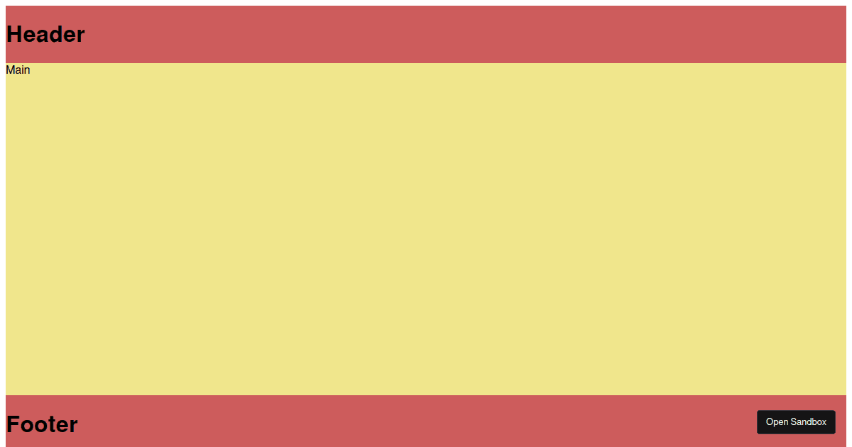 Layout with 3 div in col and growing center - Codesandbox