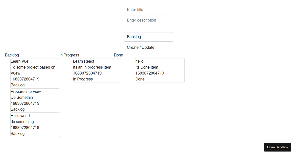 kanban-board - Codesandbox