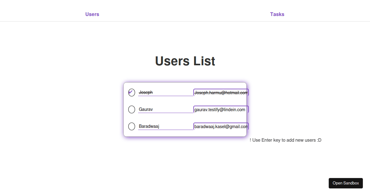 Todo Task - Codesandbox