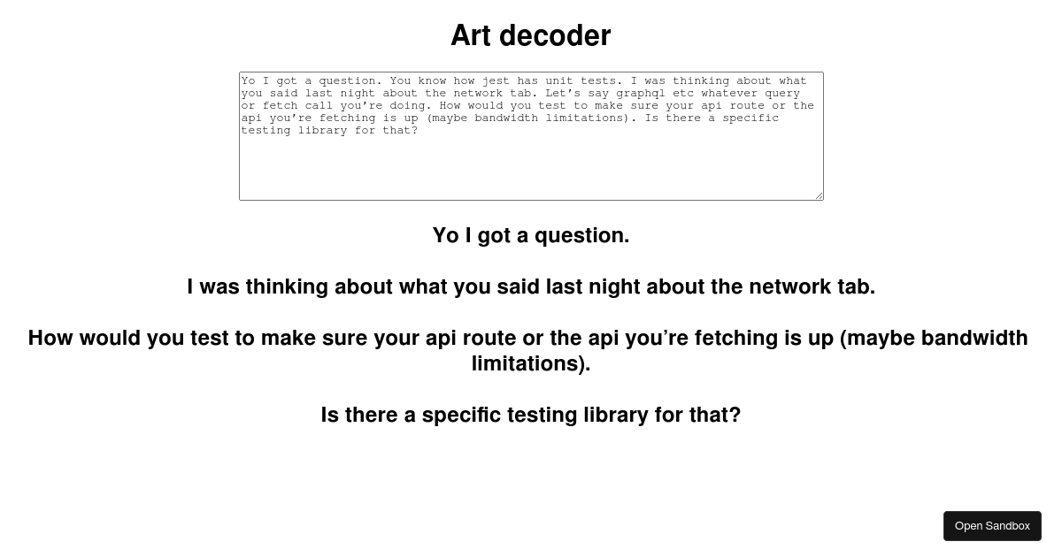 art-decoder - Codesandbox
