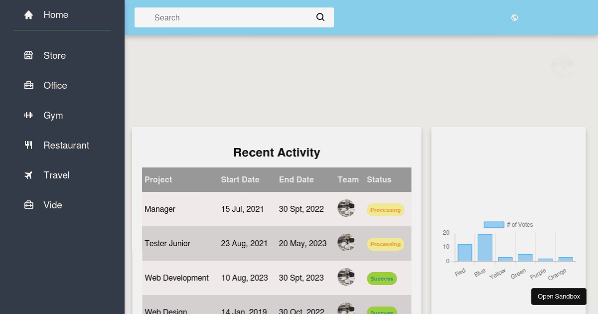 Dashbord Admin Responsive Html Css Codesandbox 0704