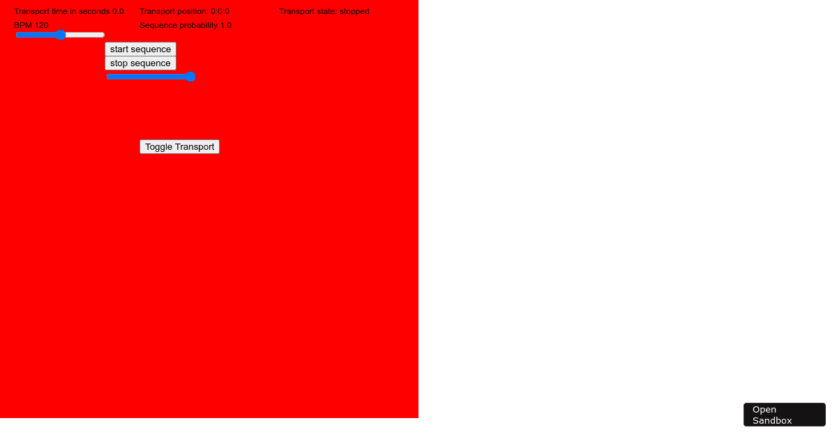 Tone.Transport - Sequence - start - Codesandbox