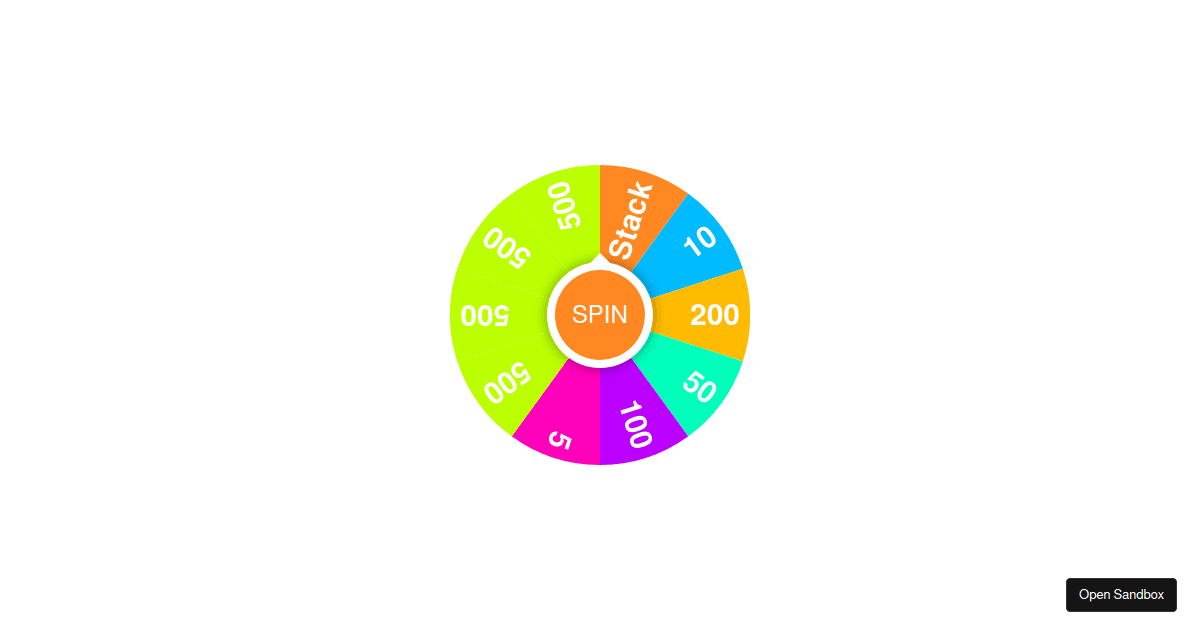 Wheel of Fortune (forked) - Codesandbox