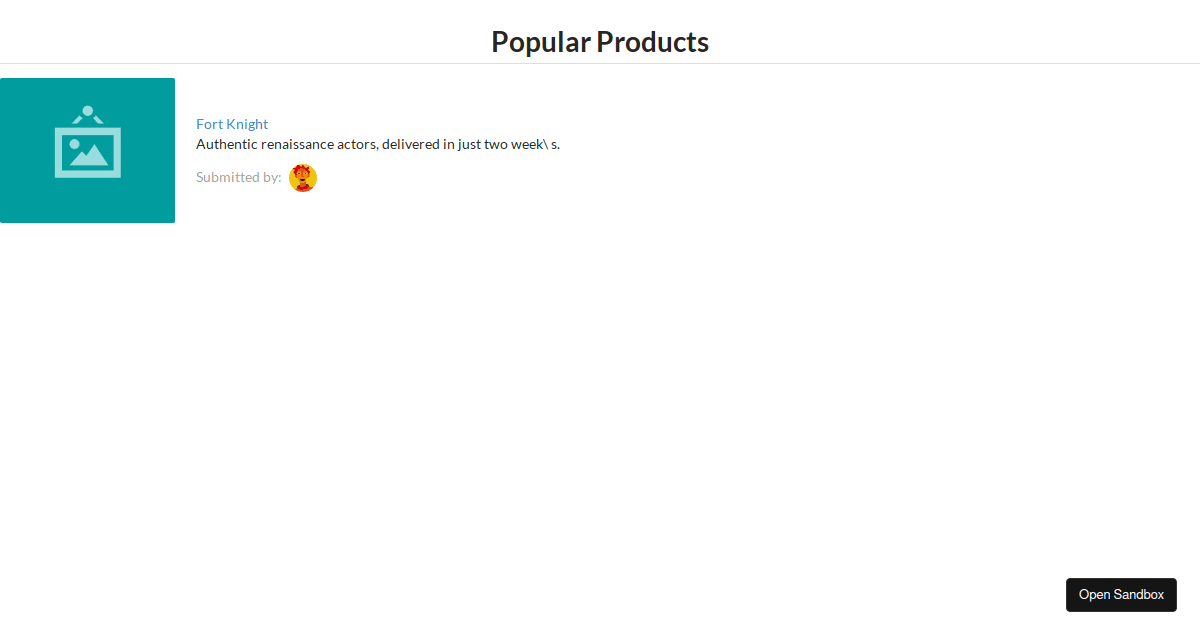 product hunt clone - Codesandbox