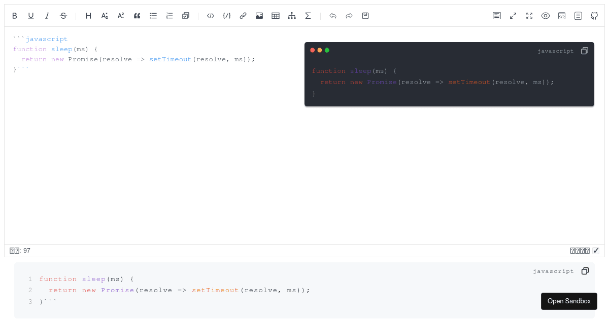 md-editor-rt (forked) - Codesandbox