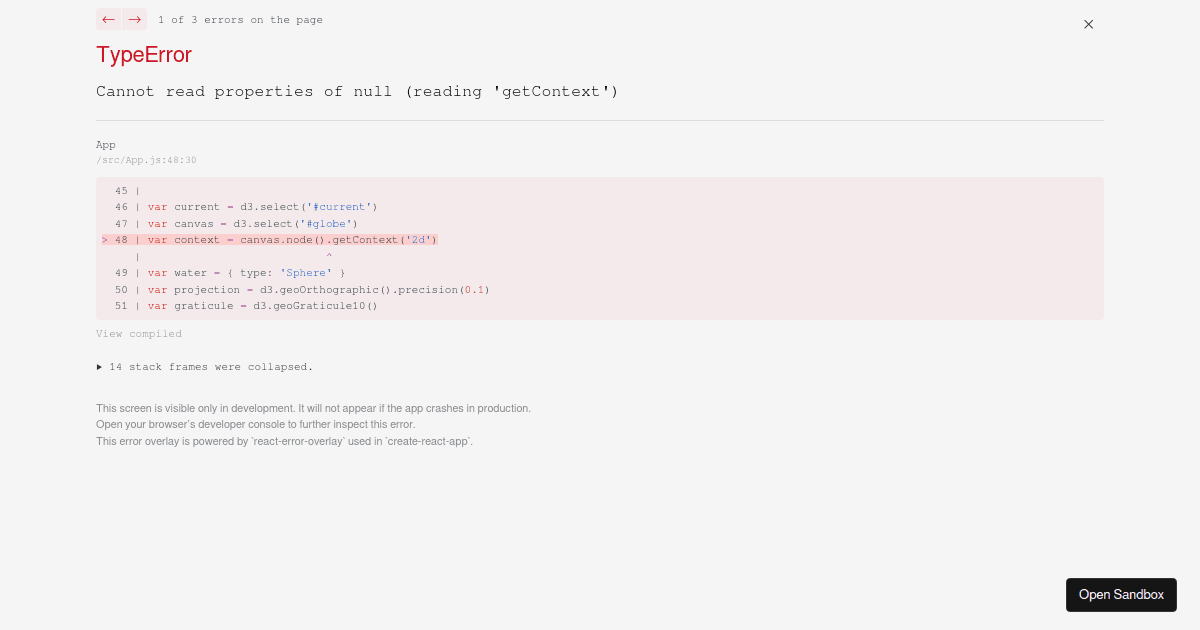 D3 Globe Canvas Codesandbox 