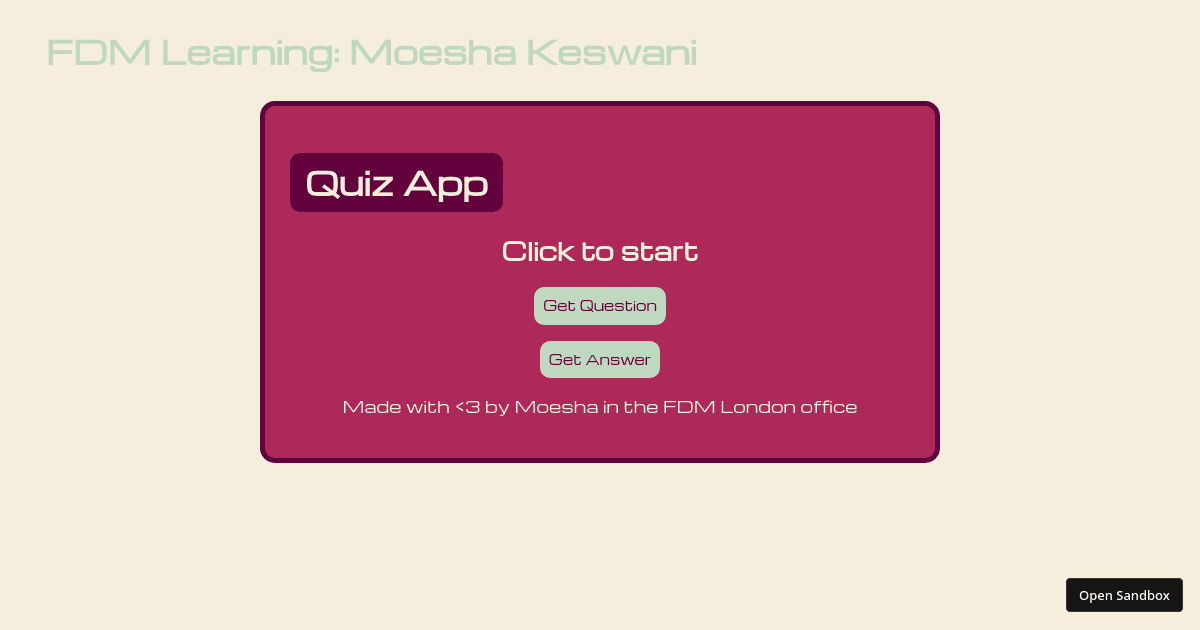 quiz-app - Codesandbox