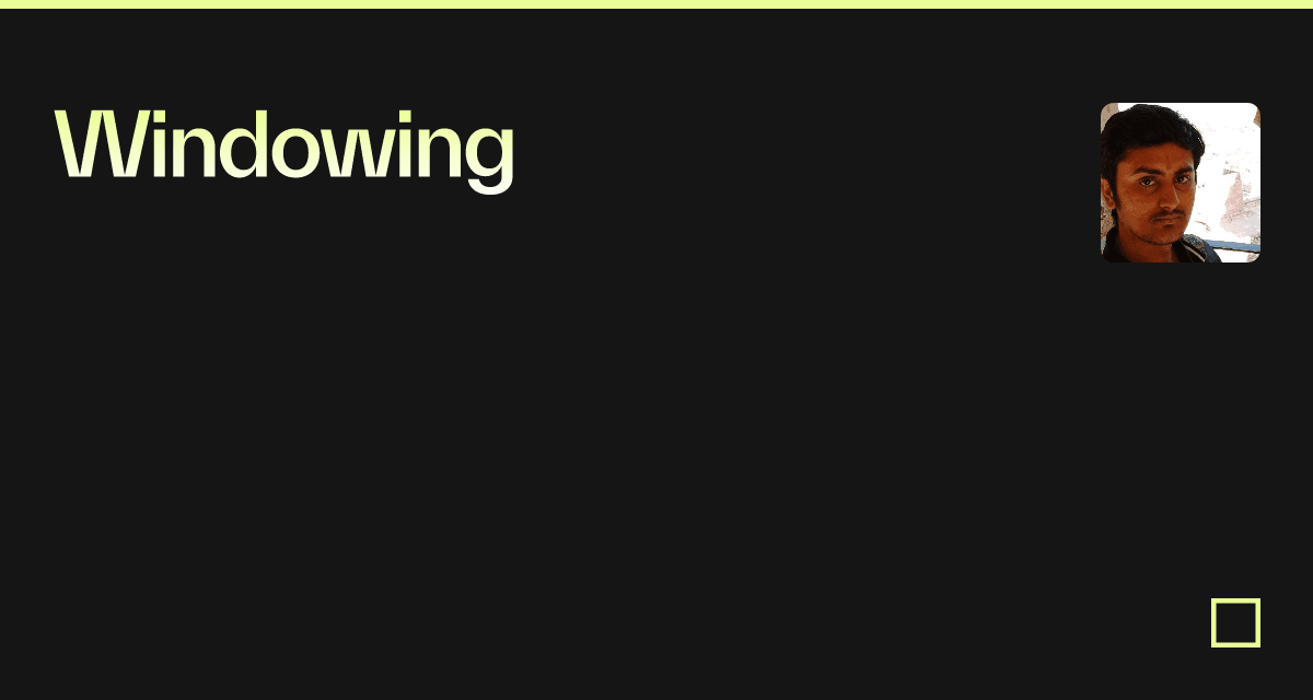 Windowing - Codesandbox