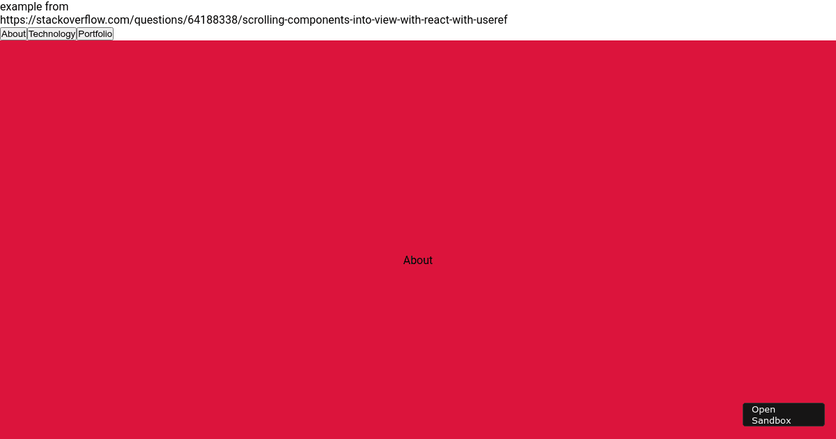 react-useref-scrollintoview - Codesandbox