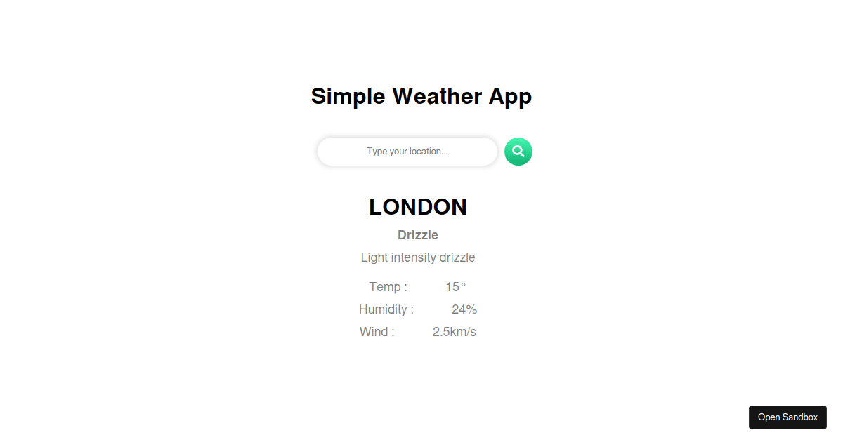 simple-weather-app - Codesandbox