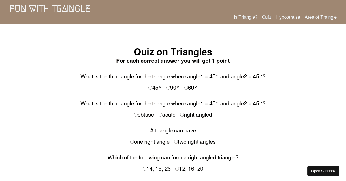 fun-with-triangle-react - Codesandbox