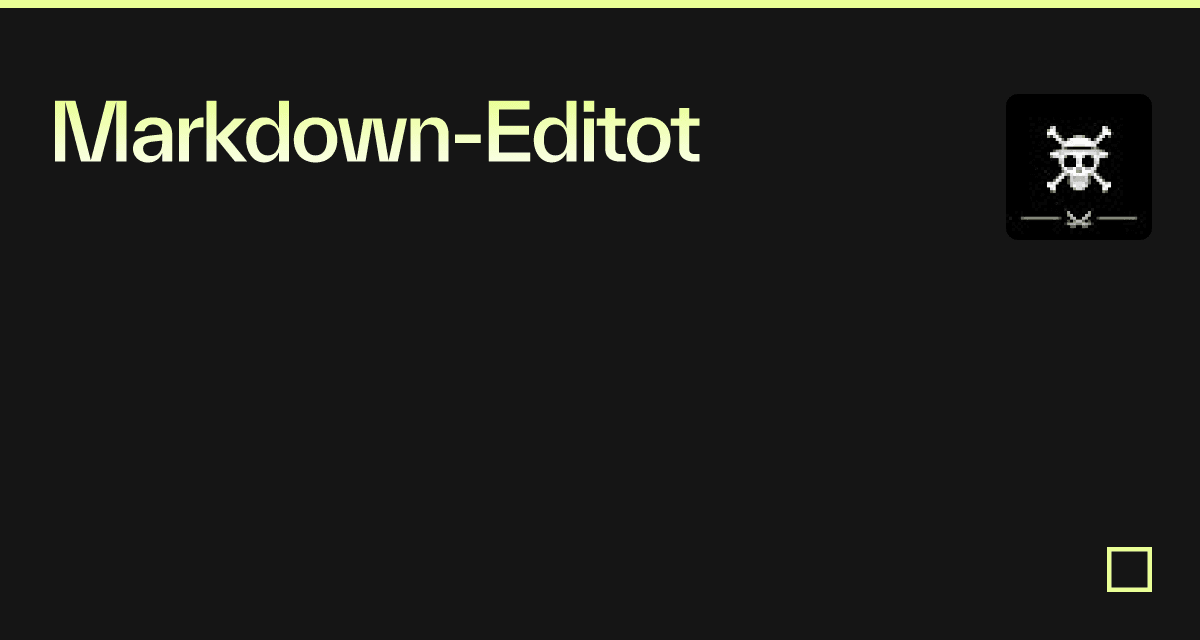 Markdown-Editot - Codesandbox