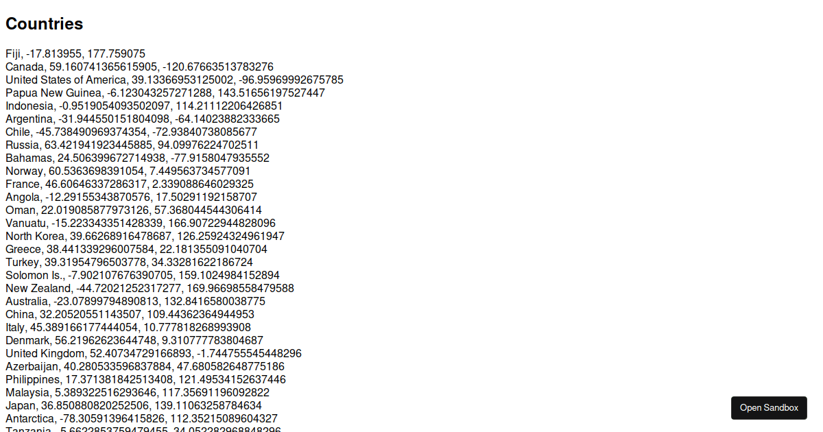 get polygone center - Codesandbox